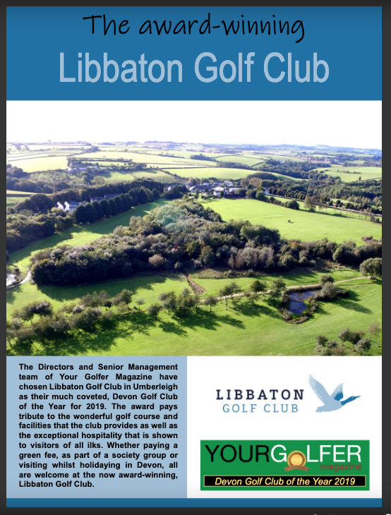 LIBBATON GOLF CLUB WINS AWARD :: DevonGolf